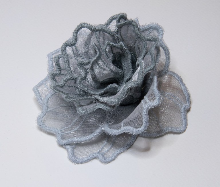 Machine Embroidered Organza Rose – astitchornine